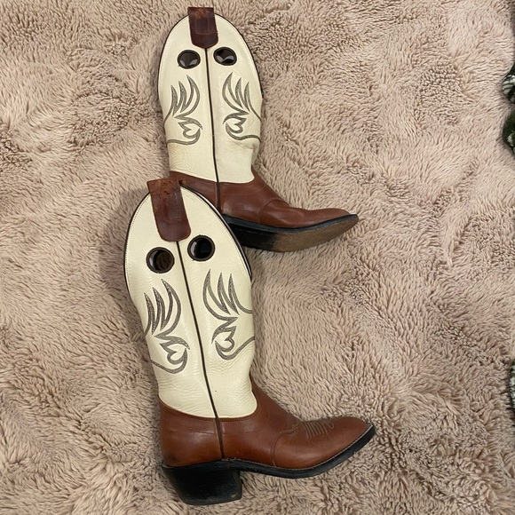 Olathe Boot Co. | Shoes | Olathe Cowboy Boots Size 5 2 B In Mens Gently ...